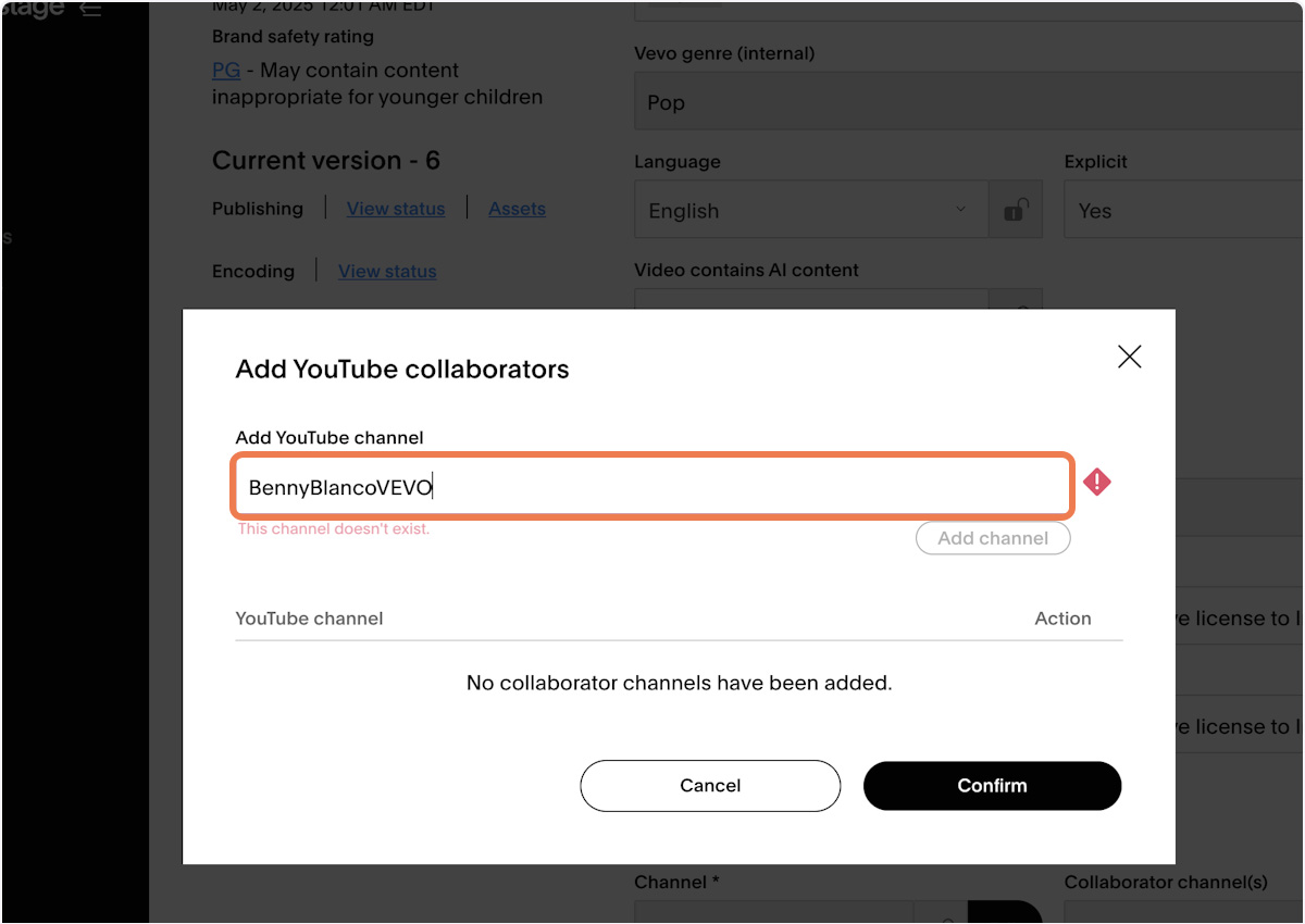 Adding YouTube Collaborators on Vevo – Vevo